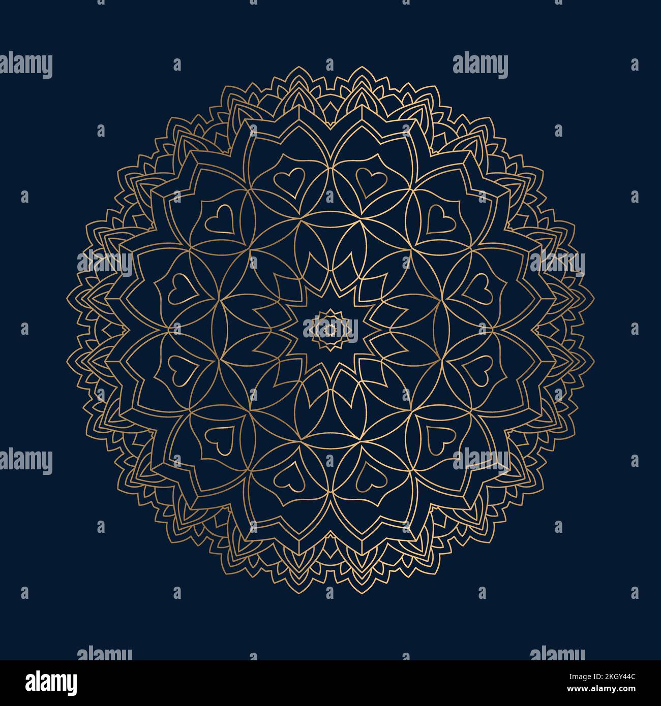 Mandala pattern with shiny gold color. Luxurious decoration. Luxurious ...