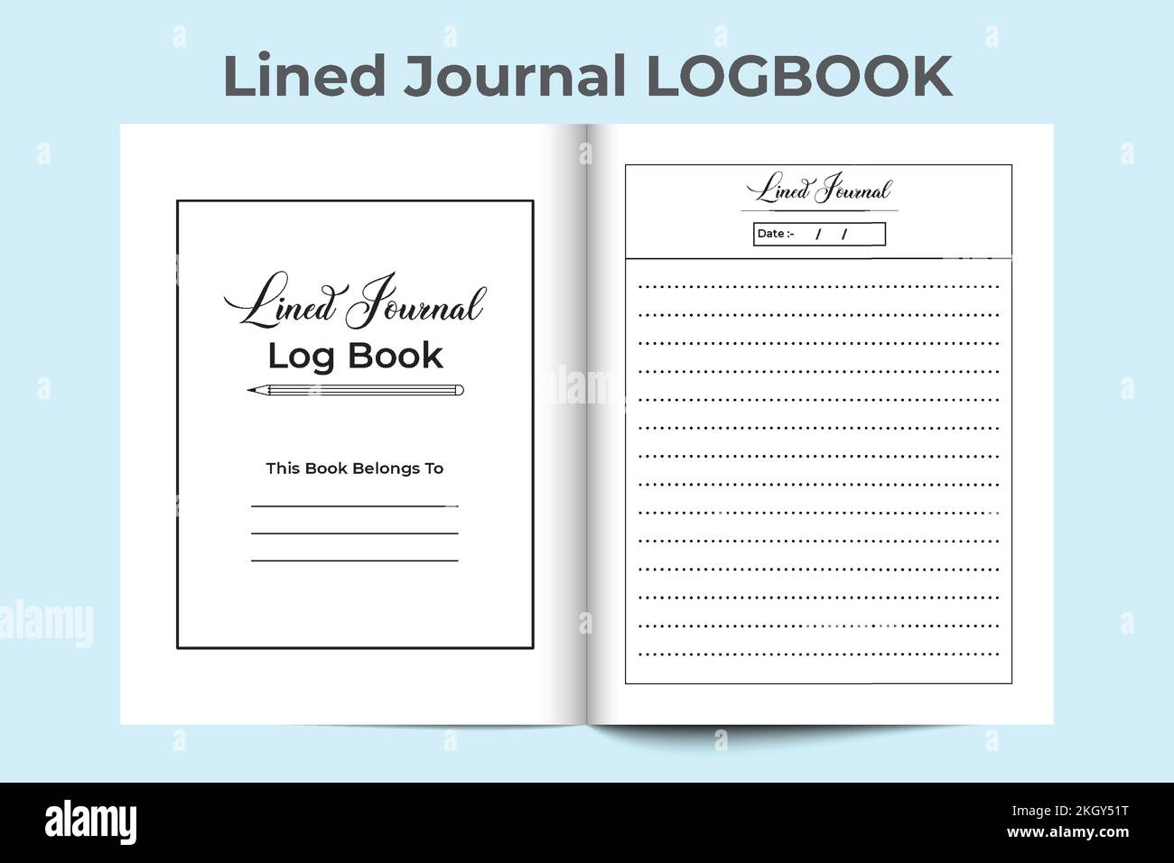 KDP interior lined journal notebook. Lined journal log book with a ...