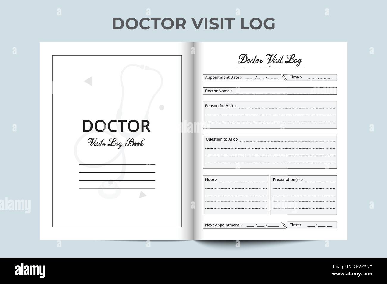Medical visit log book hi-res stock photography and images - Alamy
