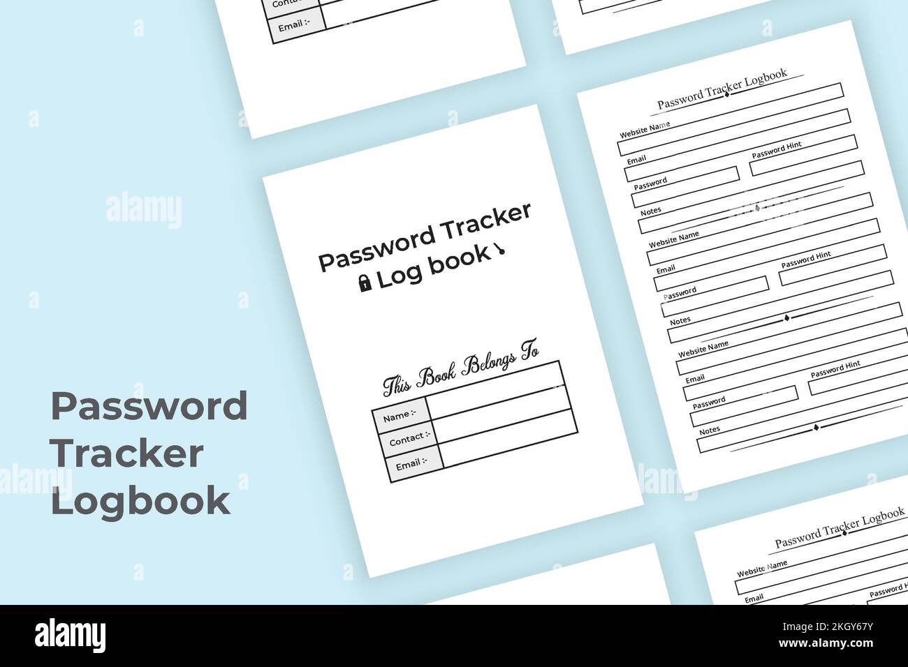 Password log book template hi-res stock photography and images - Alamy
