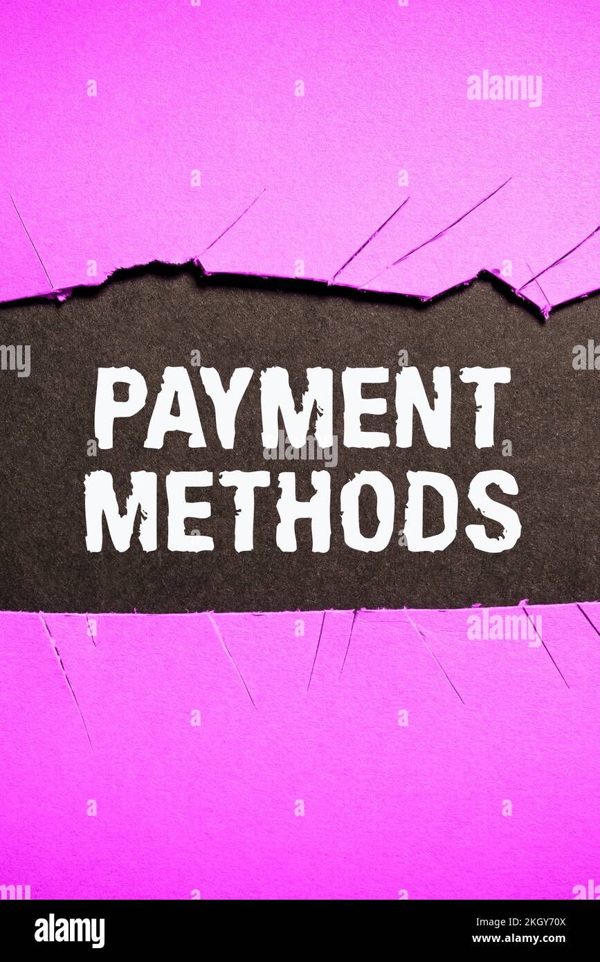 Inspiration showing sign Payment Methods. Business idea trade of value ...