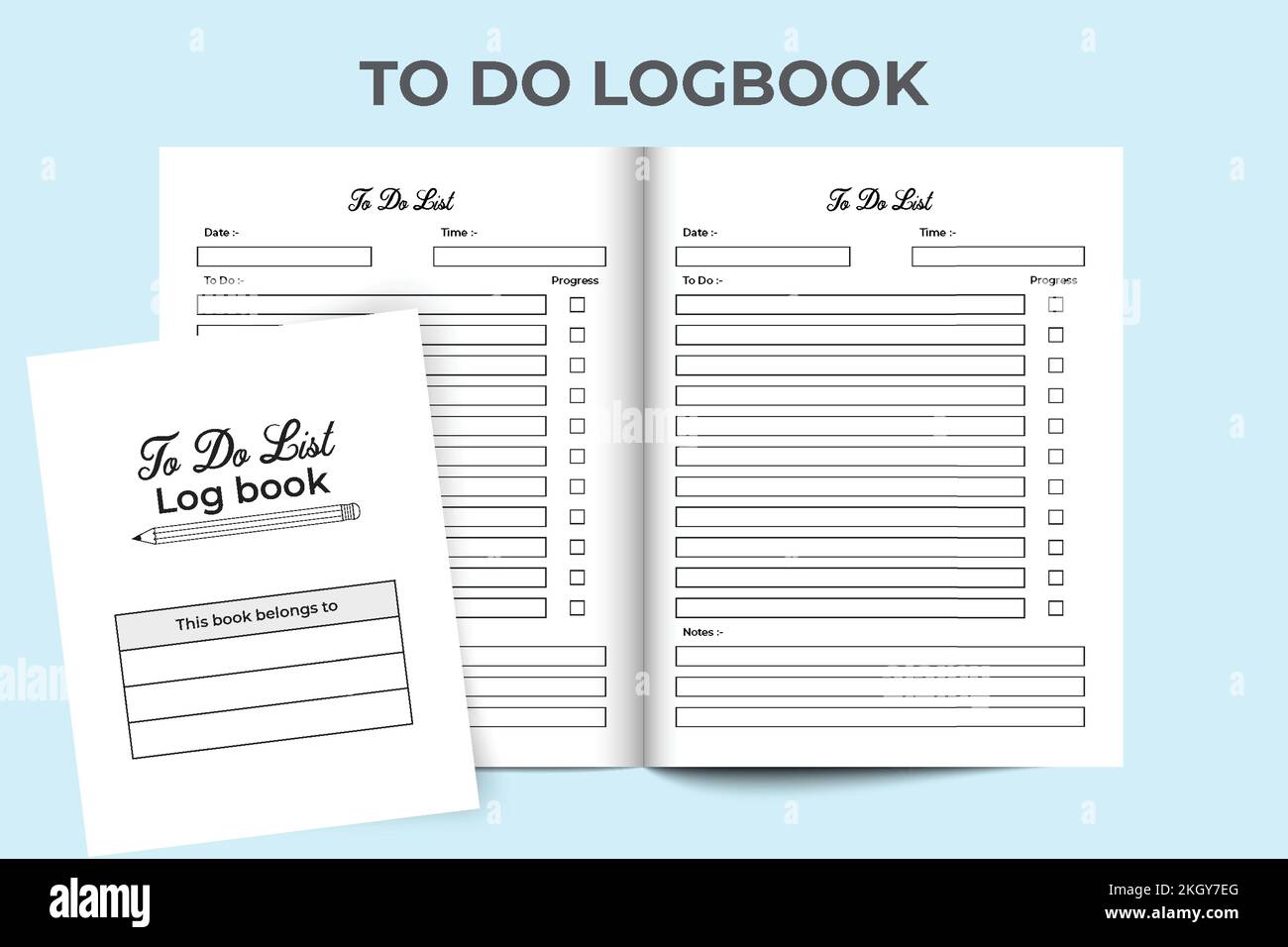 To-do list KDP interior. To-do list logbook and Task tracker. Task ...