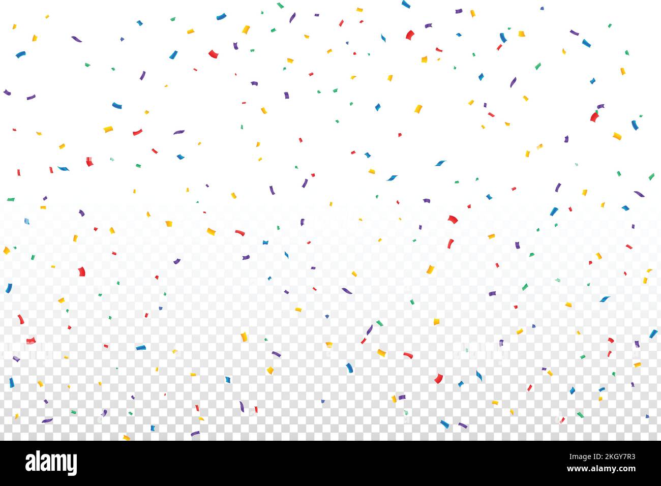 Colorful confetti falling isolated on transparent background ...