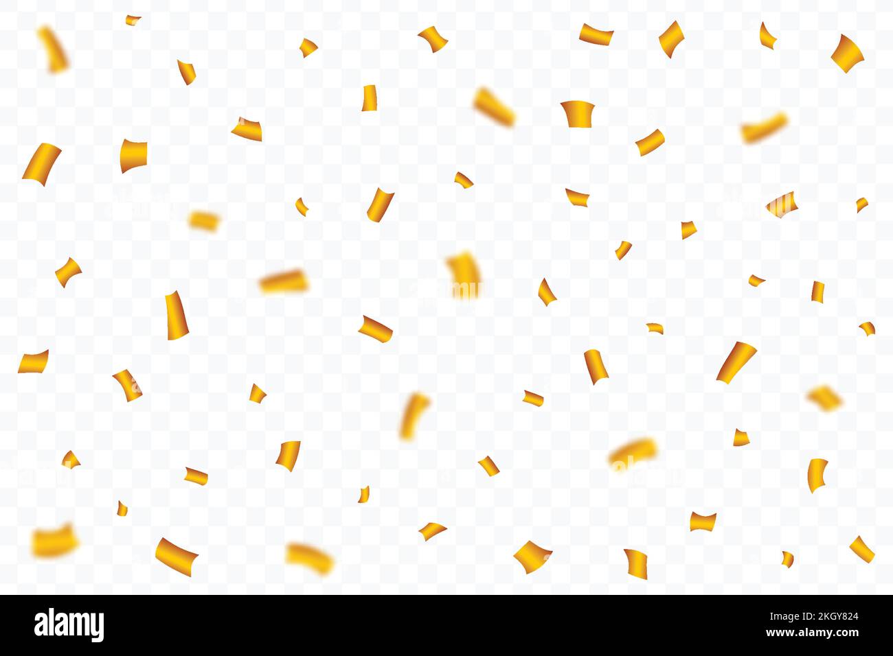 Confetti and gold foil falling background vector. Realistic golden ... Confetti and gold foil falling background vector. Realistic golden ...