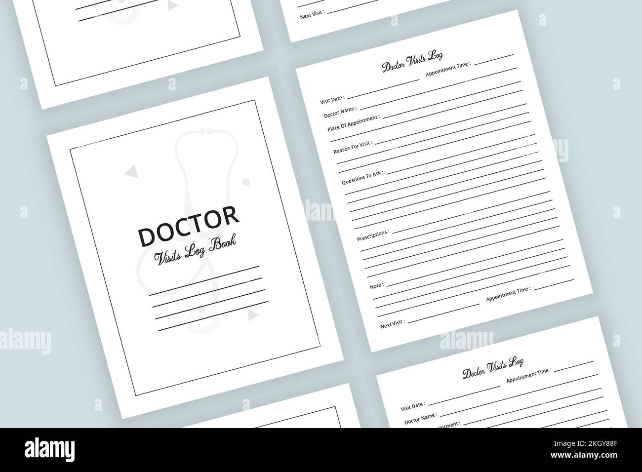 KDP interior medical logbook. Health Care Log Book and medical Tracker ...