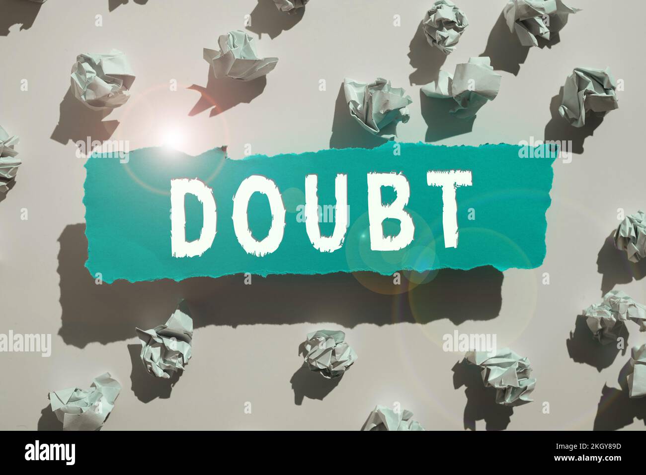 Sign displaying Doubt. Business concept feeling uncertainty lack of ...