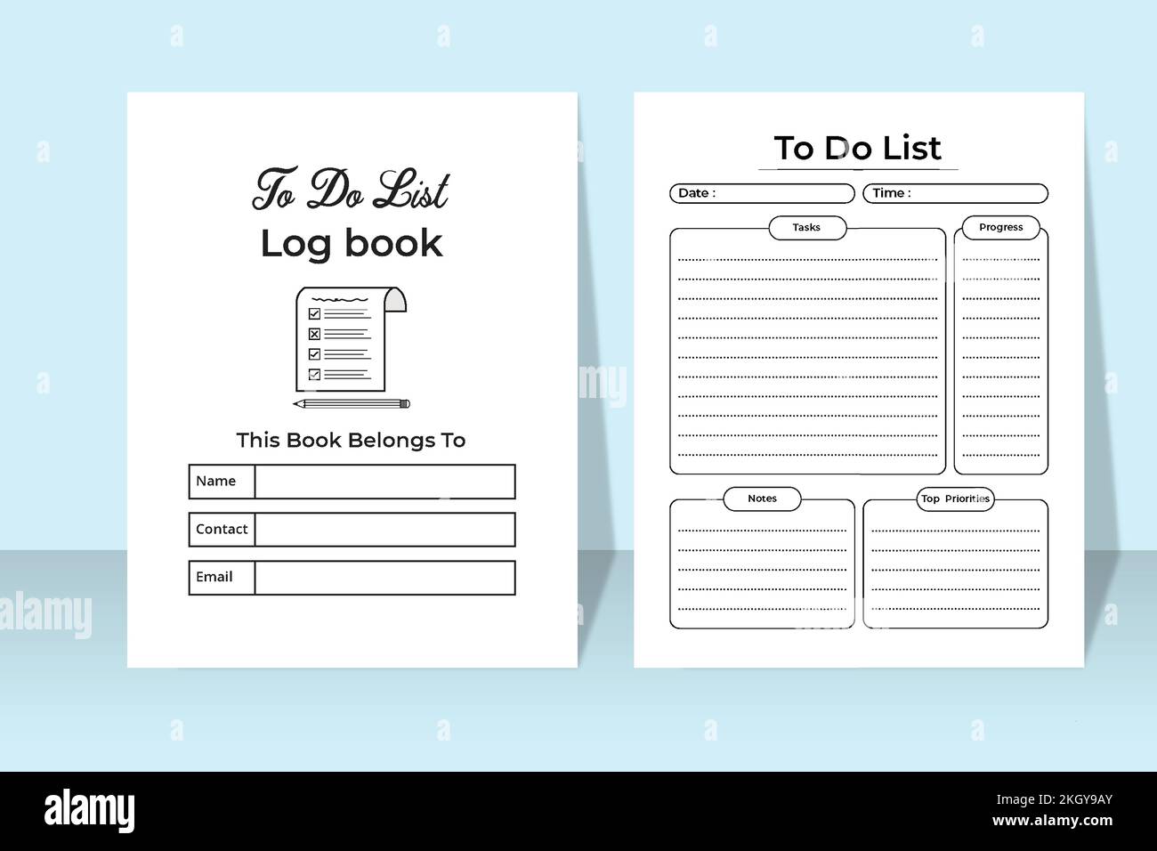To-do list KDP interior. Task planner log book. Daily checklist planner ...