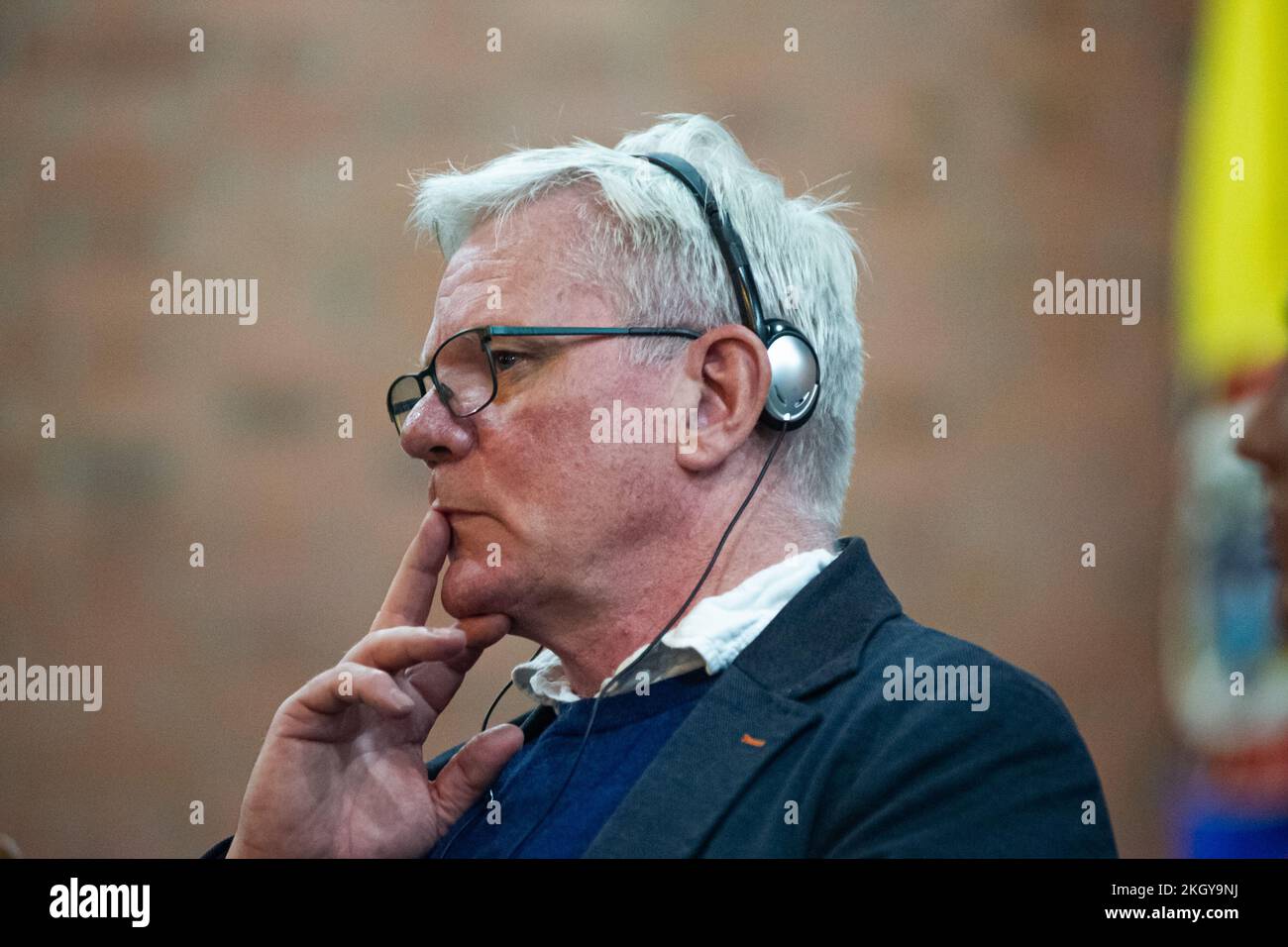 Kristinn Hrafnsson, chief editor of WikiLeaks speaks during a ...