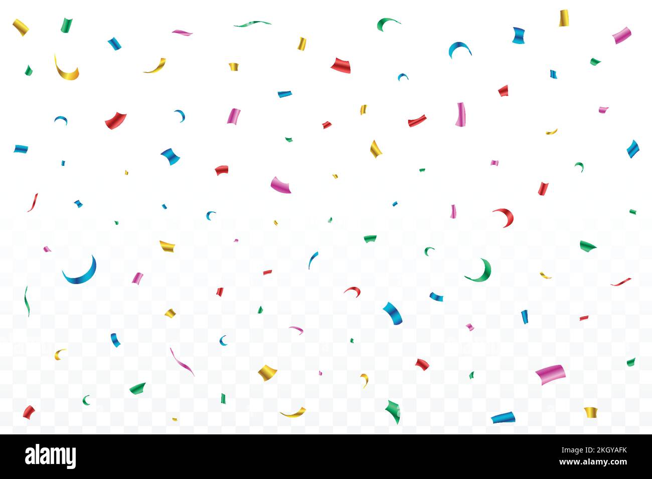 Colorful shiny confetti falling isolated on transparent background ... Colorful shiny confetti falling isolated on transparent background ...