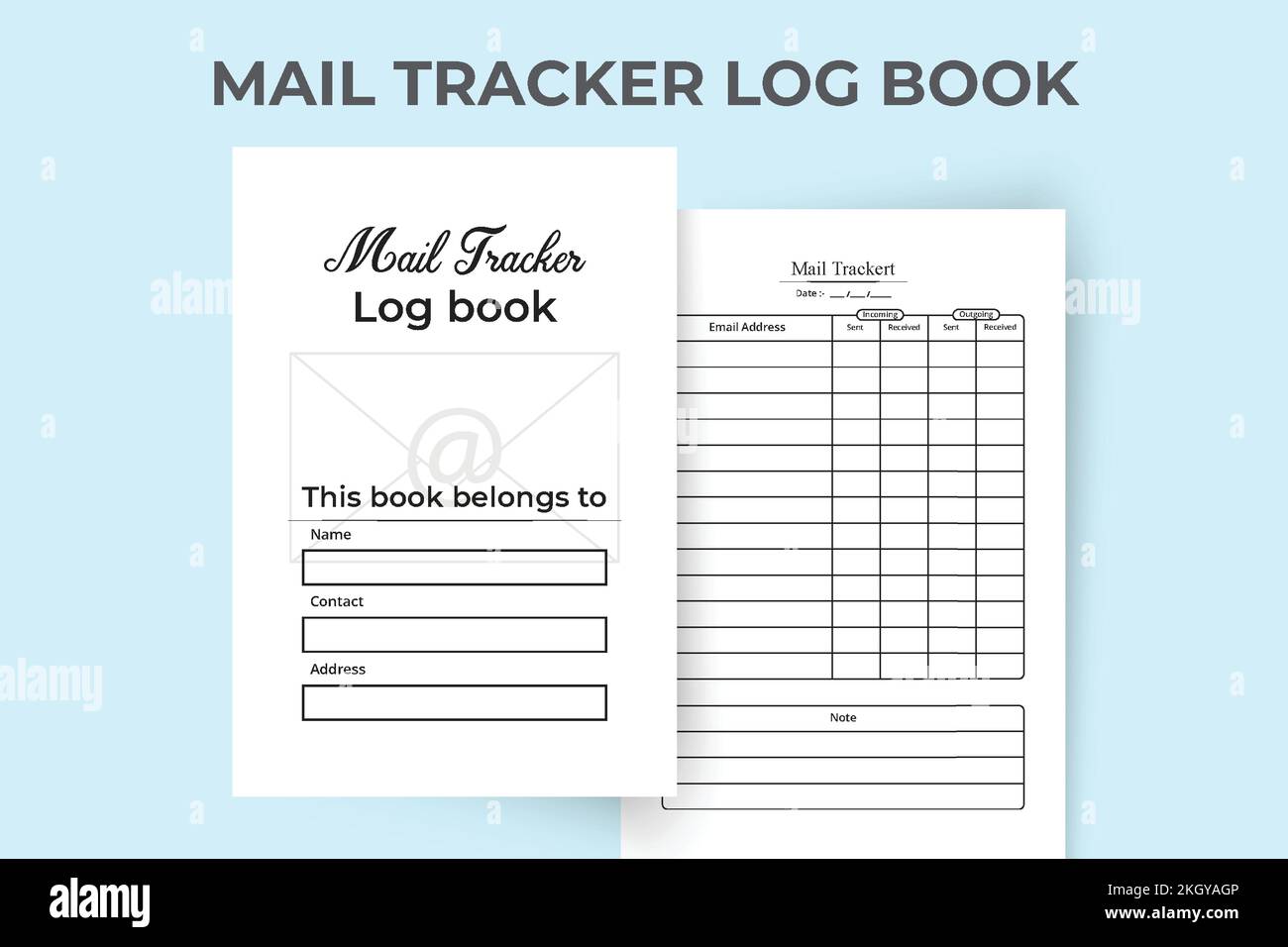 KDP interior mail tracker log book. Mail incoming and outgoing diary ... KDP interior mail tracker log book. Mail incoming and outgoing diary ...