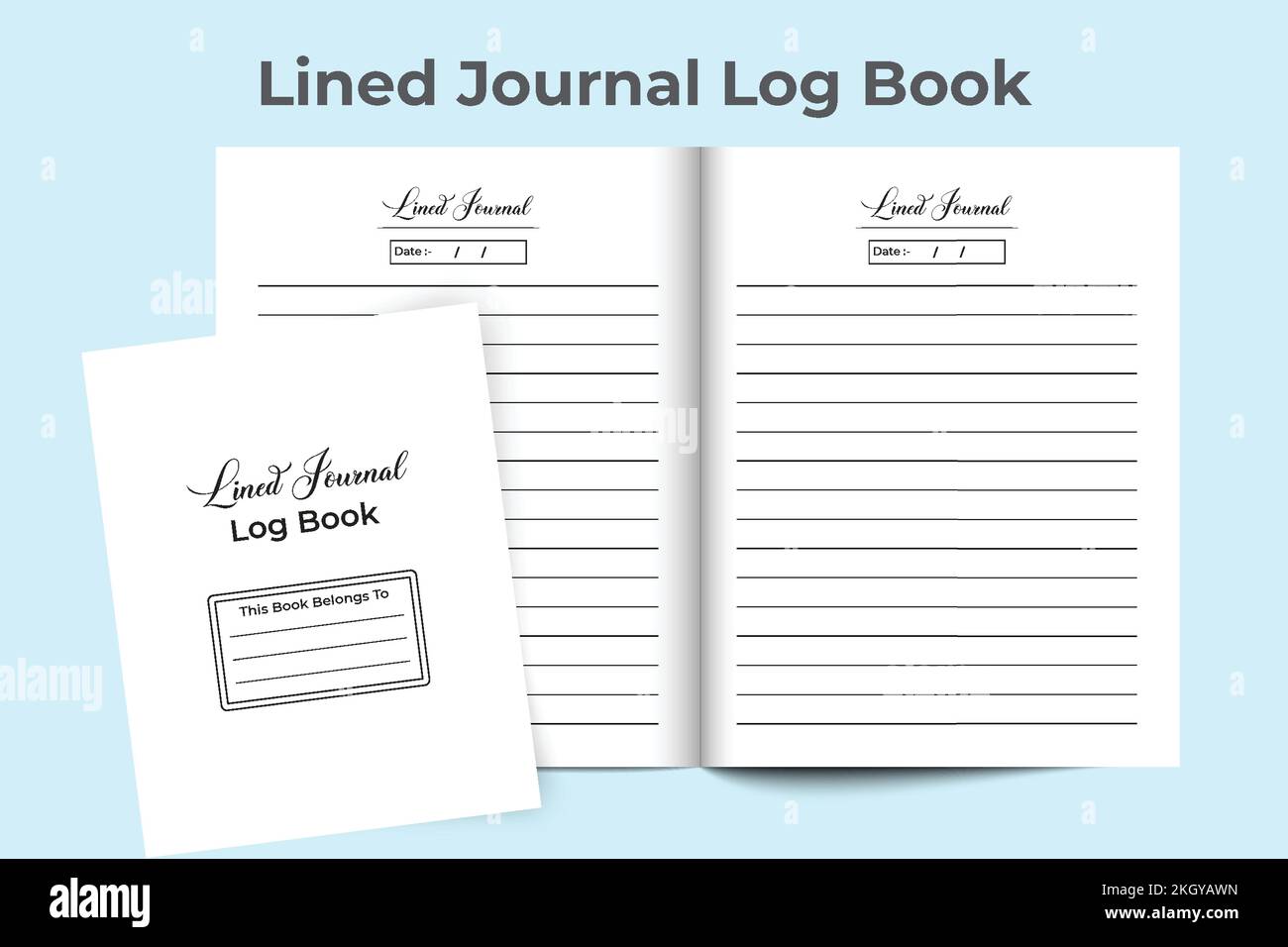 Line journal log book KDP interior. Simple lined journal notebook ... Line journal log book KDP interior. Simple lined journal notebook ...
