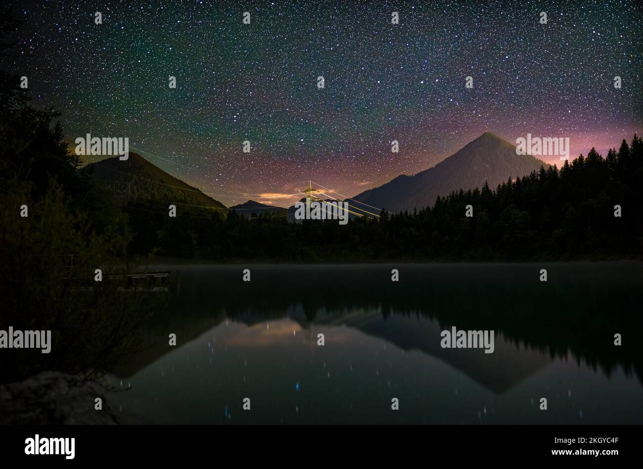 Night sky reflection hi-res stock photography and images - Alamy
