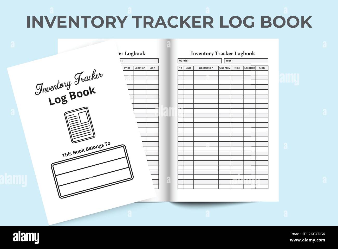 Inventory tracker KDP interior journal. Inventory information checker ...