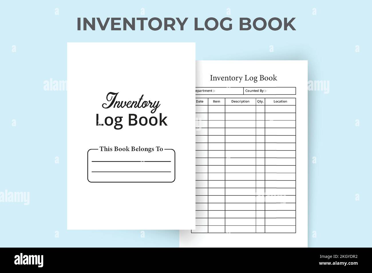 Inventory log book KDP interior. Inventory management journal. Product ...