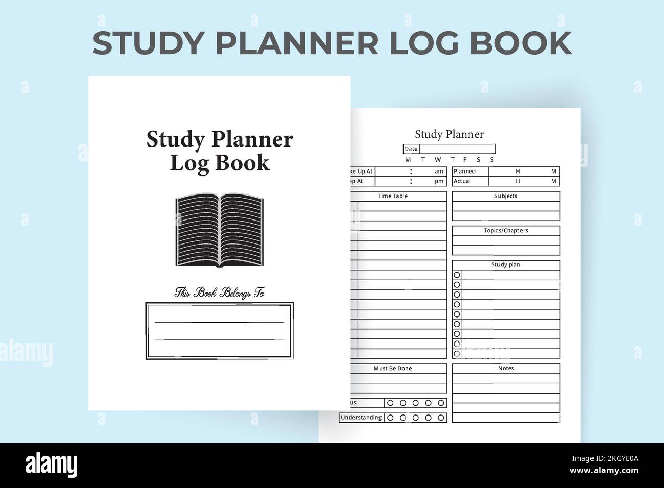 Study planner log book hi-res stock photography and images - Alamy