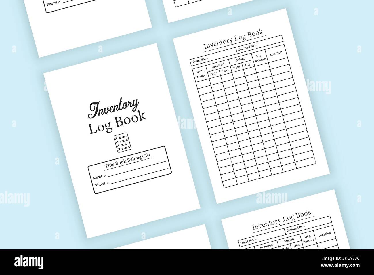 KDP interior inventory Log Book. Daily purchase and sell checklist ...