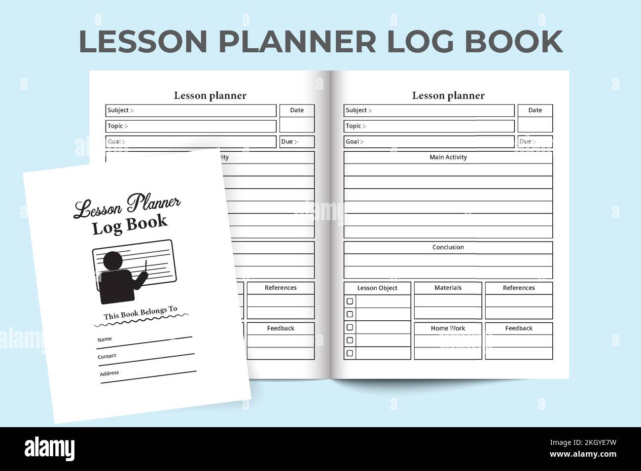 Lesson planner log book Stock Vector Images - Alamy