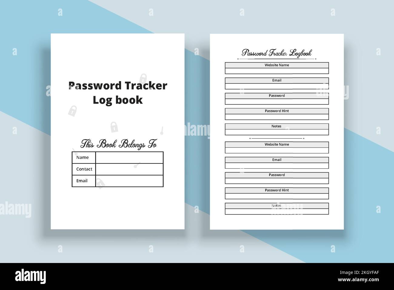 Kdp Interior Password Tracker Journal Website Information And Password
