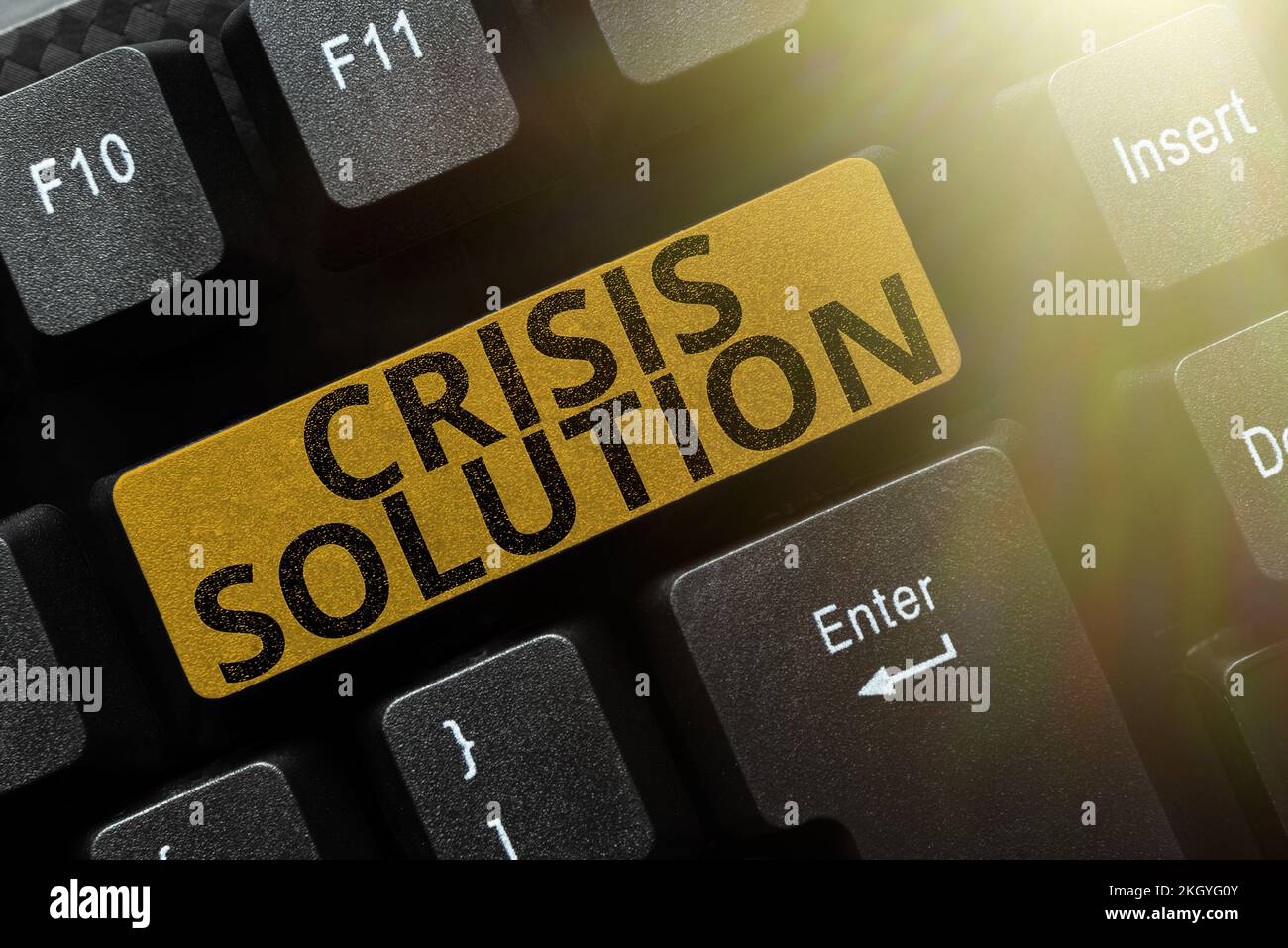 Sign displaying Crisis Solution. Concept meaning process by which an ...