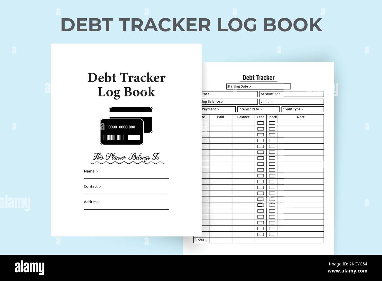 Debt tracker log book hi-res stock photography and images - Alamy