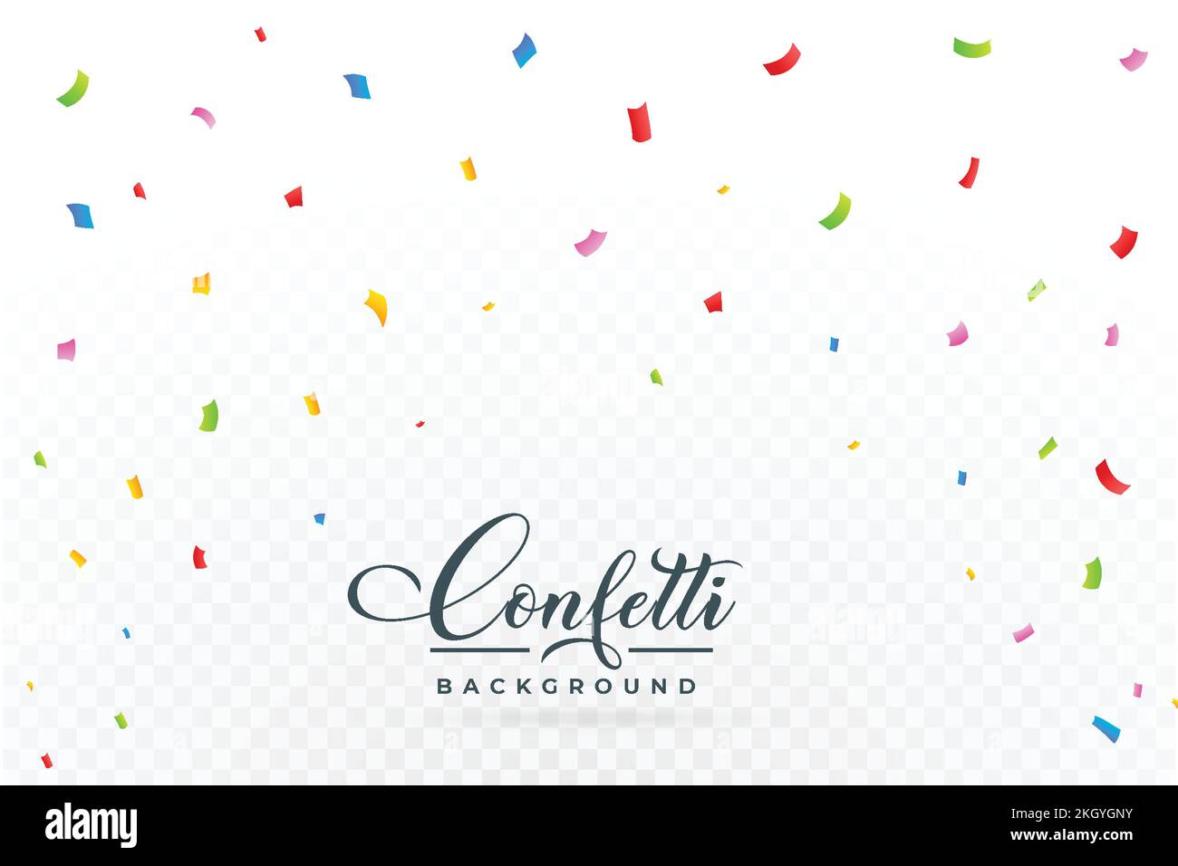Realistic confetti and tinsel falling background. Simple multicolor confetti vector illustration ...