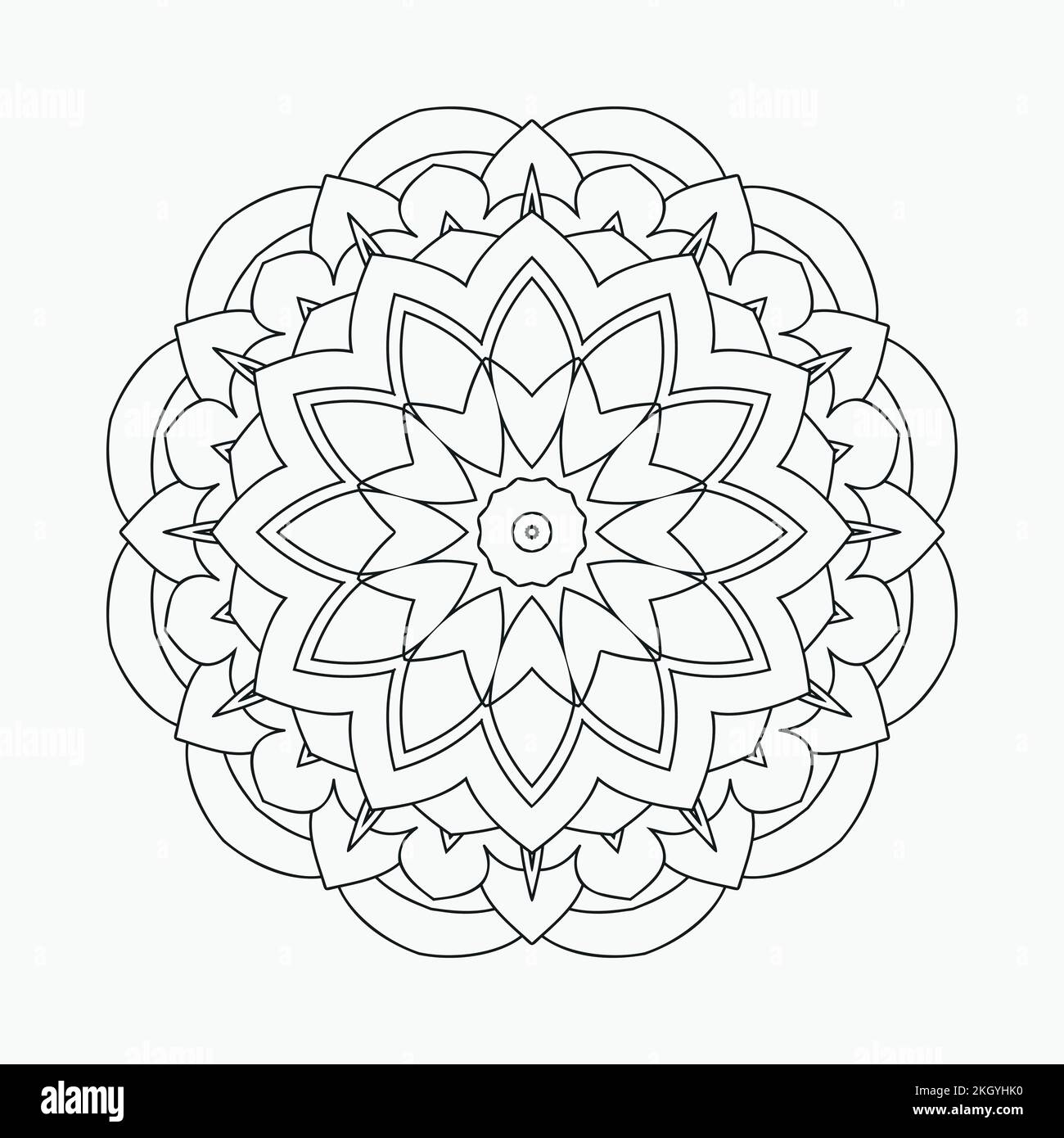 Hand drawn lace frame mandala Cut Out Stock Images & Pictures - Alamy