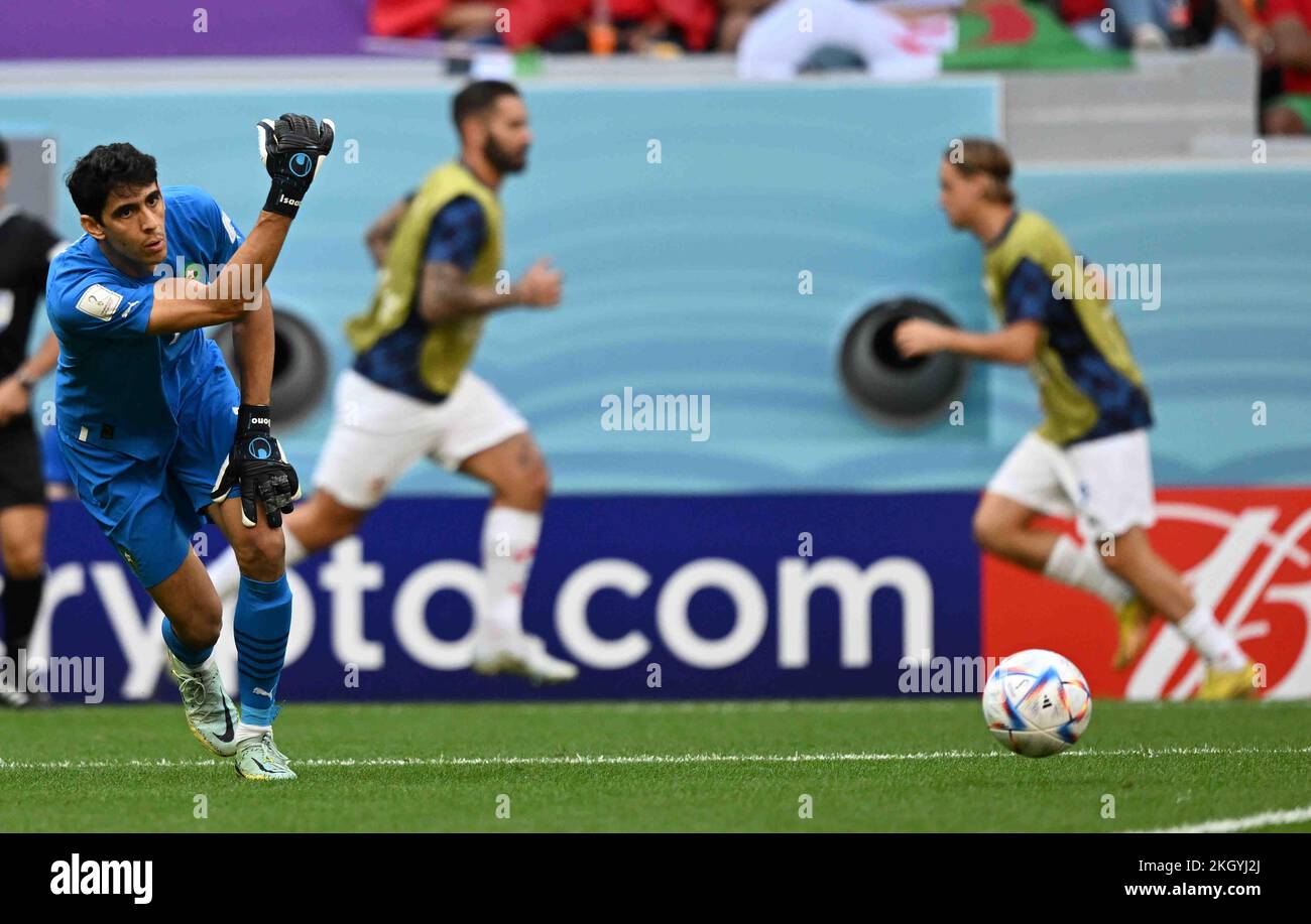 Fussball wm in dem golf staat doha yassine bounou hi-res stock ...