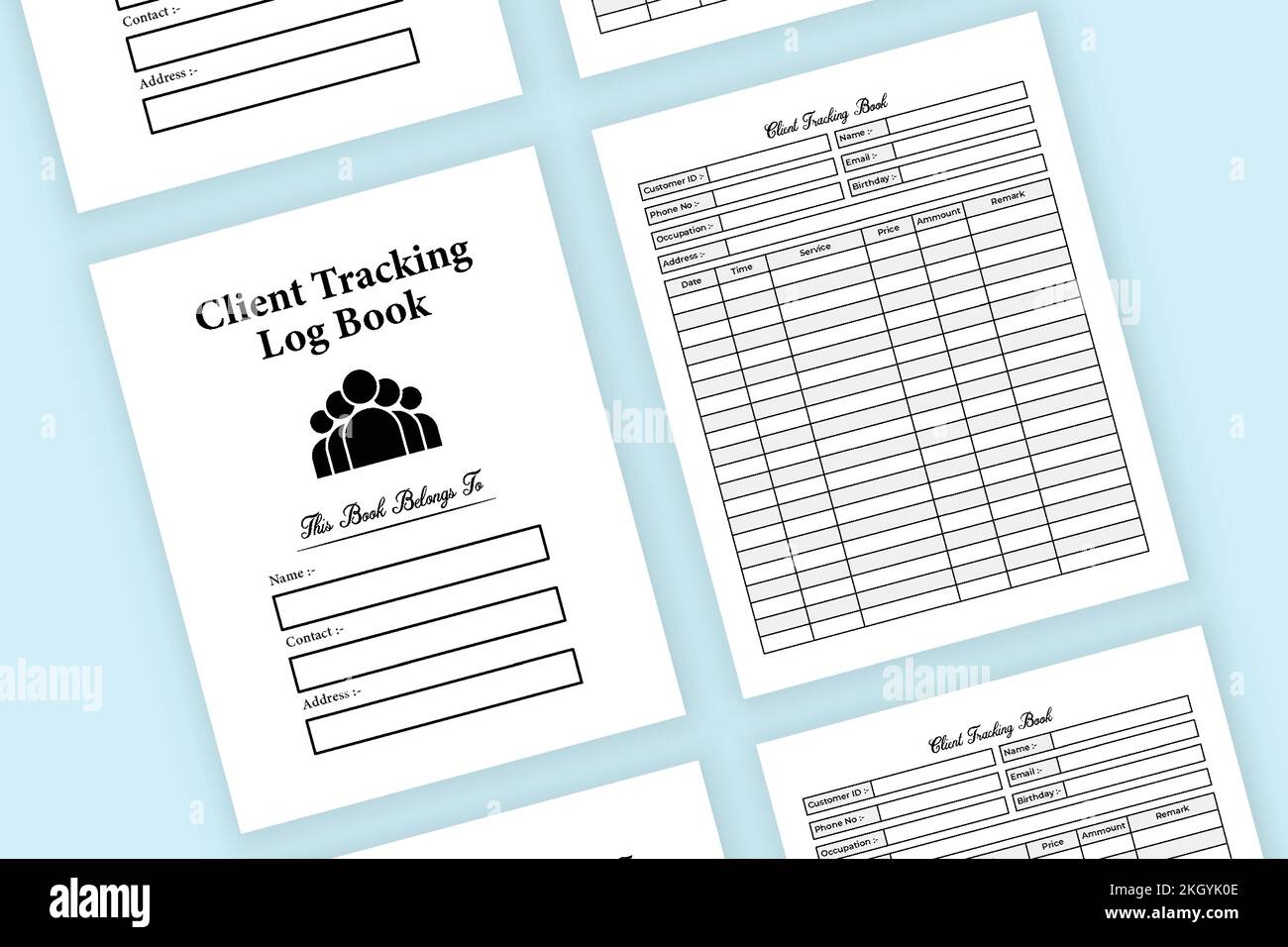 Clint tracking notebook KDP interior. Business buyer and clint ...