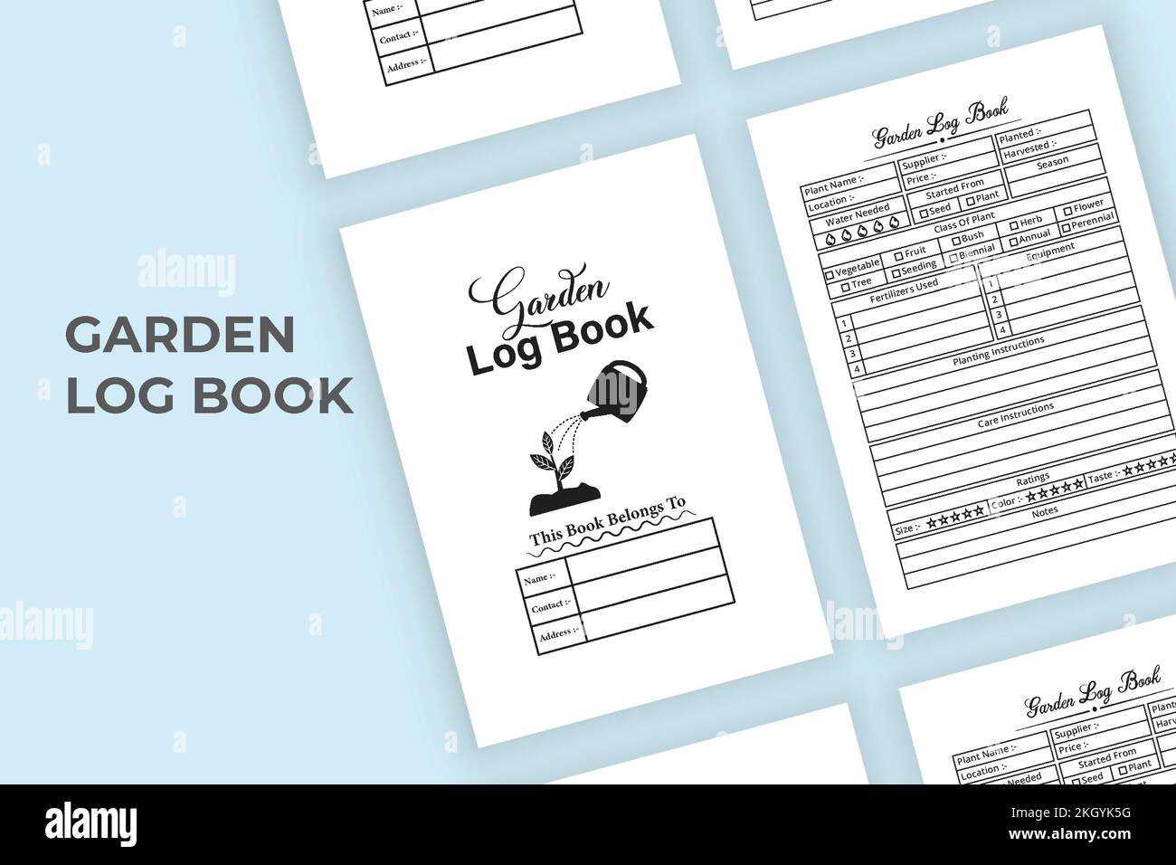 Garden planner KDP interior notebook. Plantation planner and farming ...