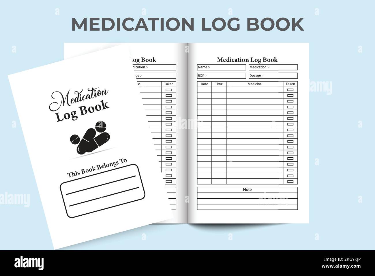 Medication log book kdp interior hi-res stock photography and images ...