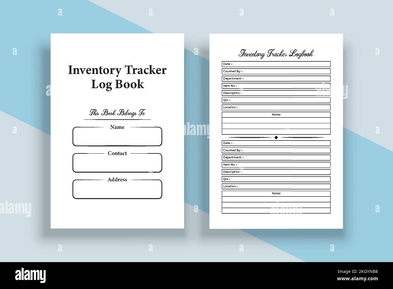 Inventory log book KDP interior. Business daily inventory checker and ...