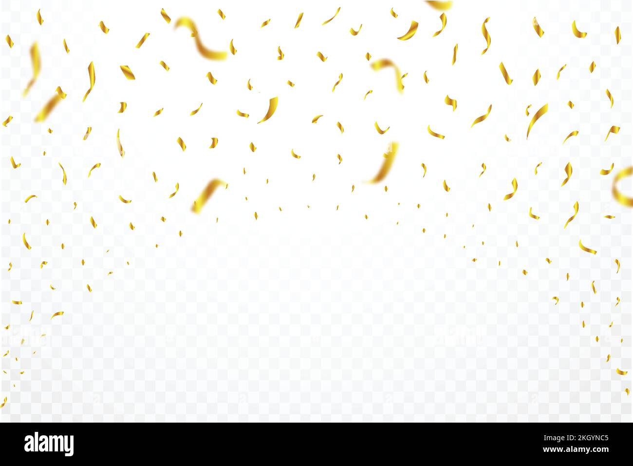 Confetti and foil background vector. Realistic golden ribbon and ... Confetti and foil background vector. Realistic golden ribbon and ...