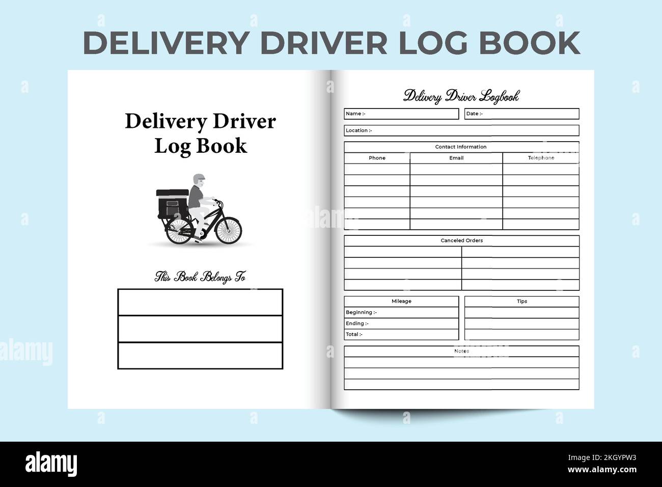 Delivery driver log book Stock Vector Images - Alamy