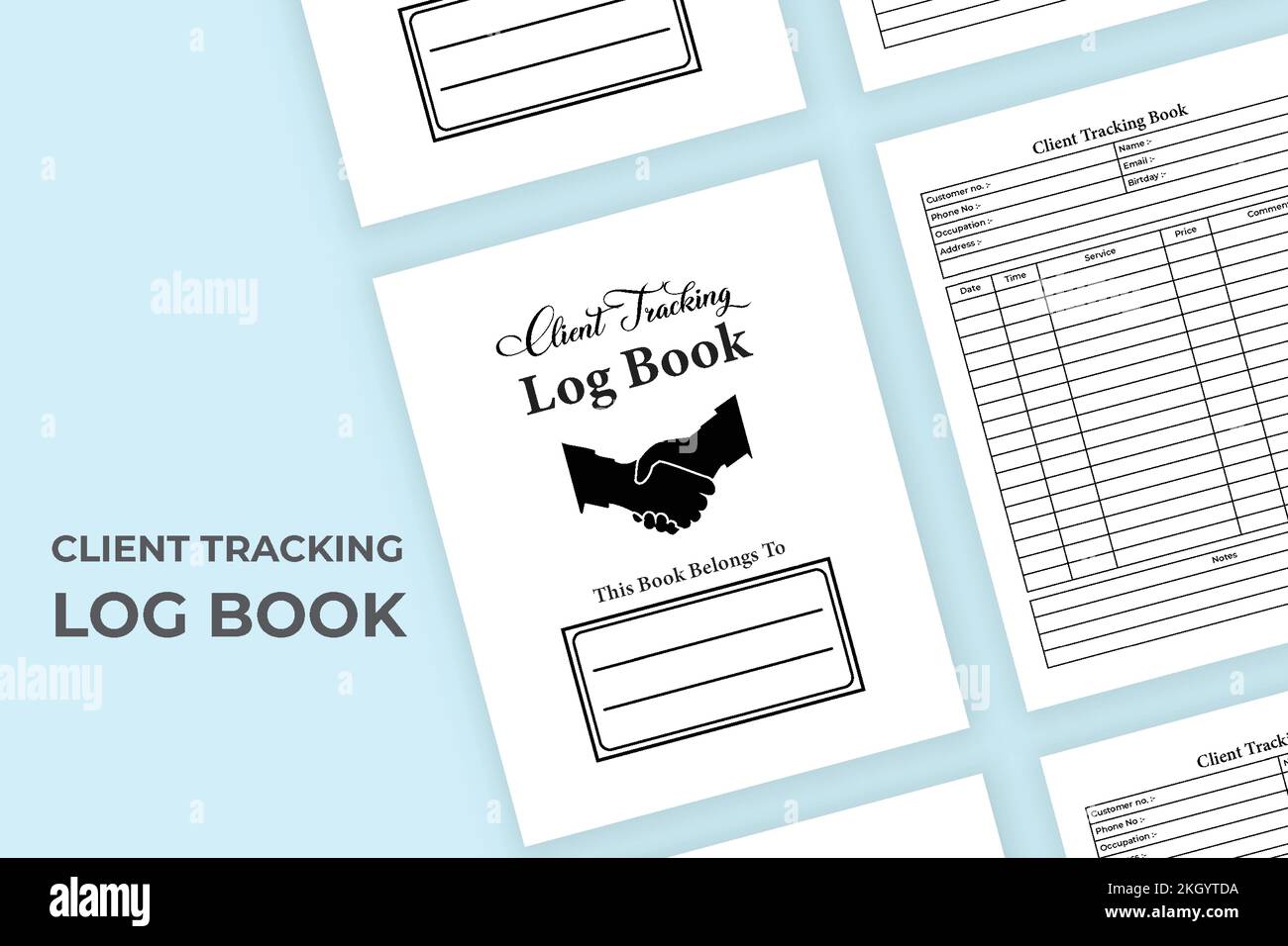 KDP interior client tracking journal. Business client information and ...