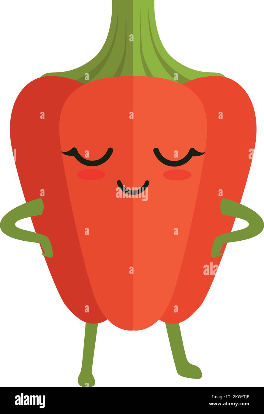 Kawaii cute happy pepper vegetable hi-res stock photography and images ...