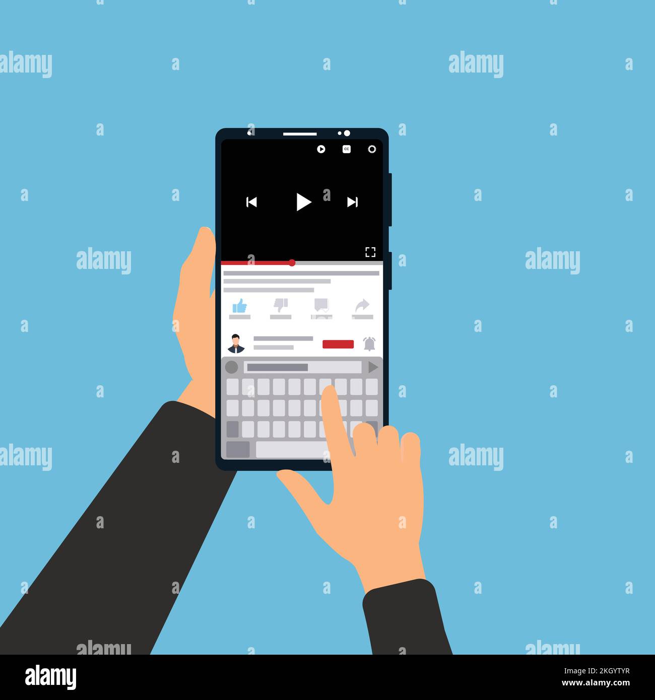 Typing watching Stock Vector Images - Alamy