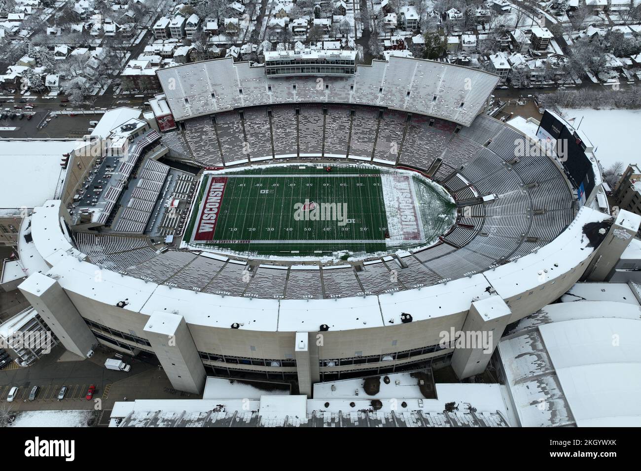 A general overall aerial view of Camp Randall Stadium, Wednesday, Nov ...