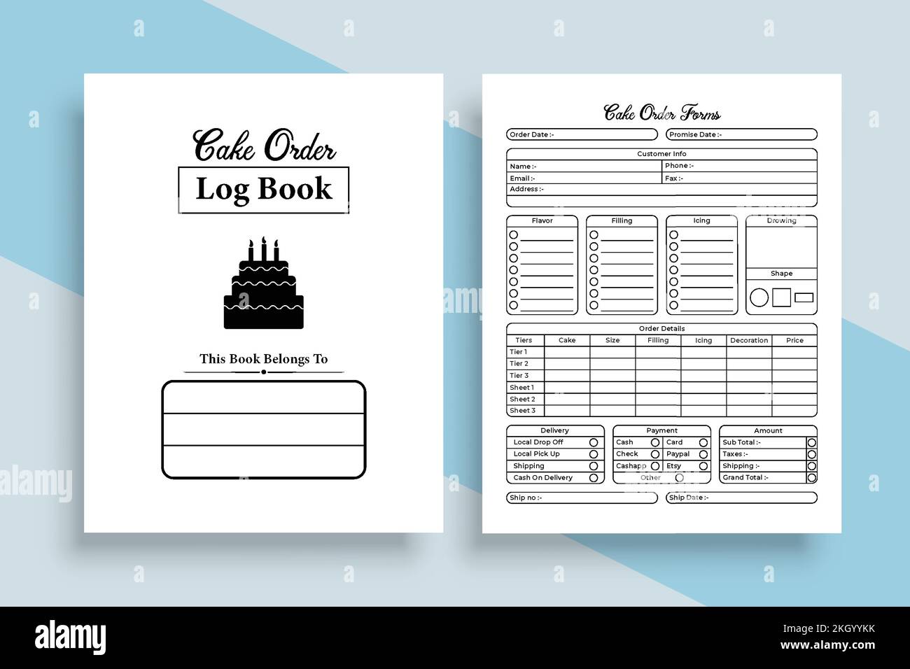 Cake order logbook kdp interior hi-res stock photography and images - Alamy