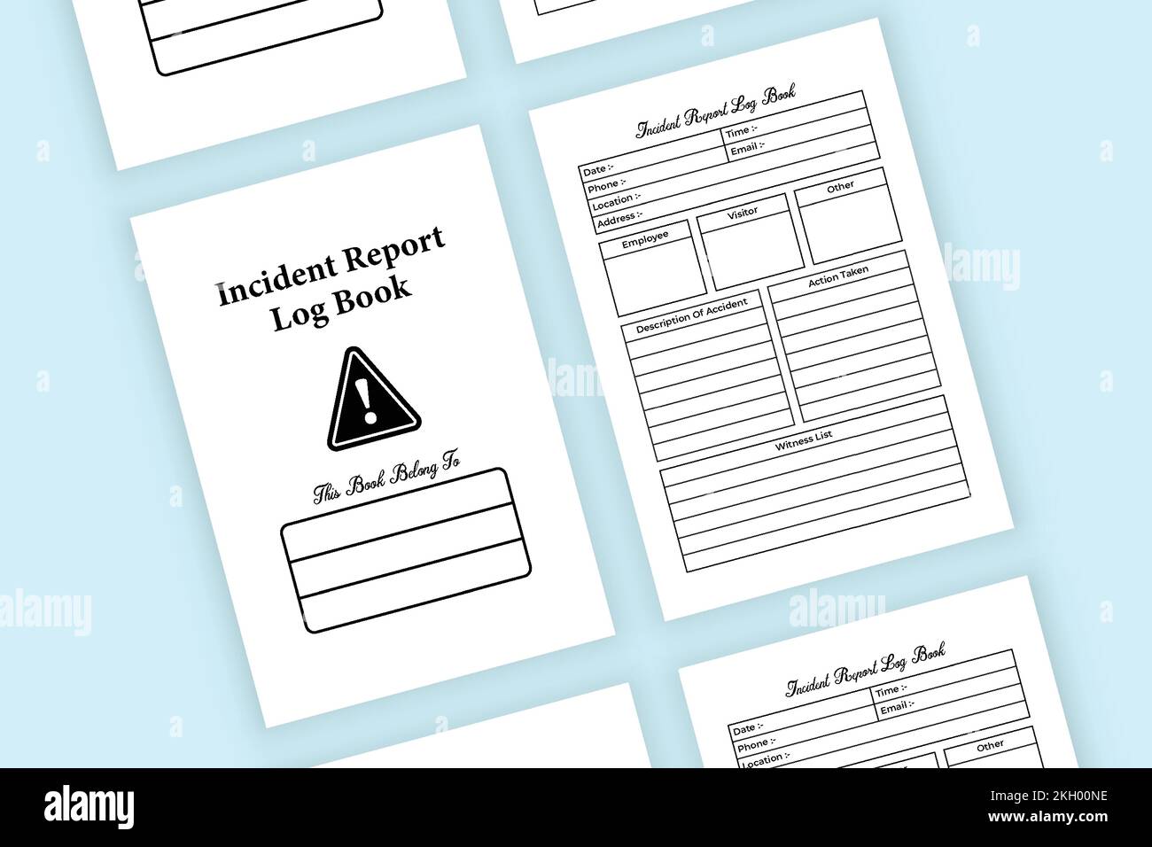 Incident report log book KDP interior. Official or business incident ...
