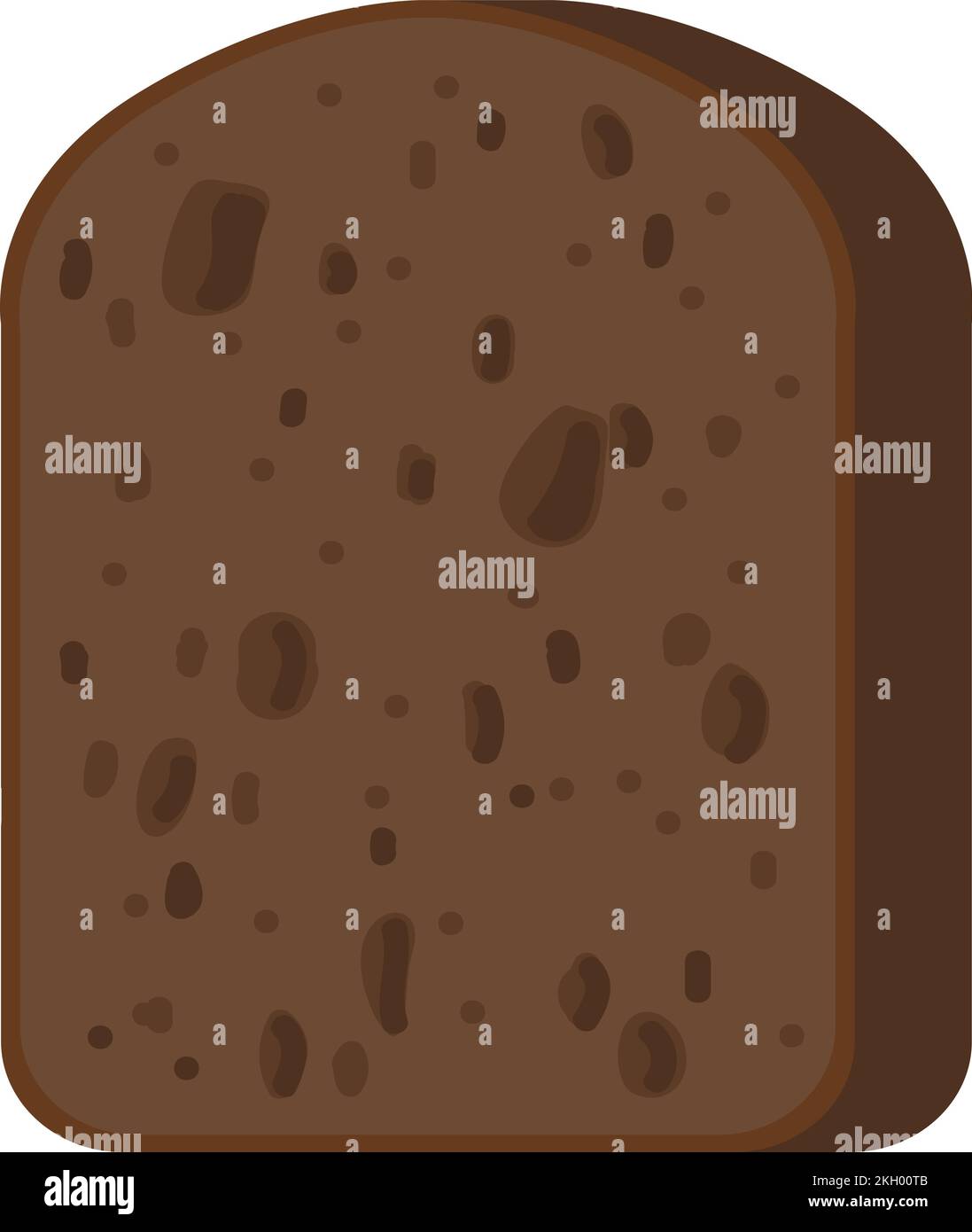 Rye bread slice icon. Cartoon bakery piece Stock Vector Image & Art - Alamy