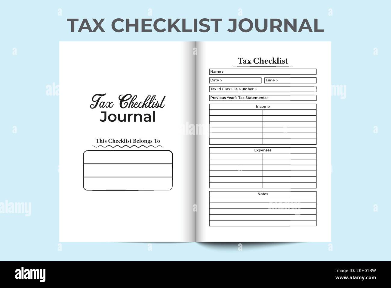 Tax information log book KDP interior. Employee government tax ...