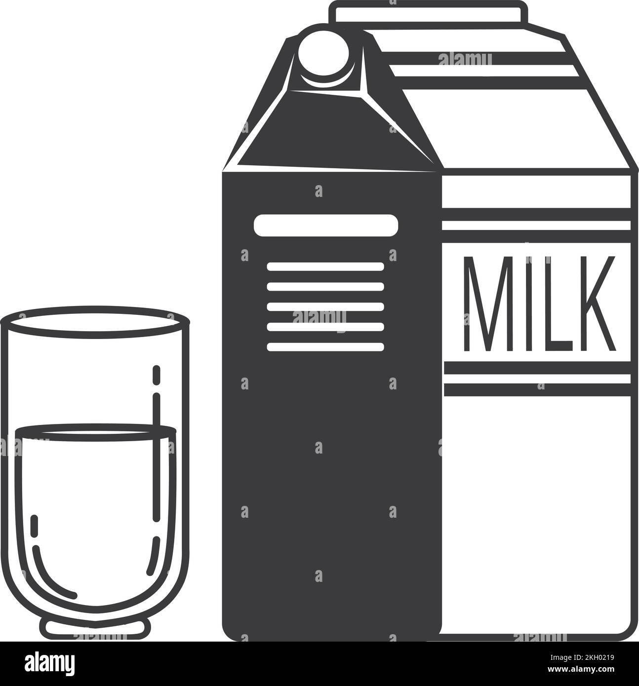 Milk box glass Cut Out Stock Images & Pictures - Alamy