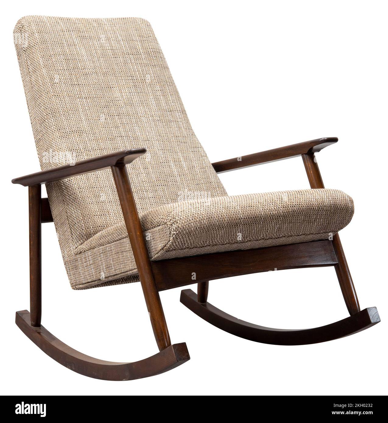 Vintage rocking chair isolated on white background Stock Photo - Alamy
