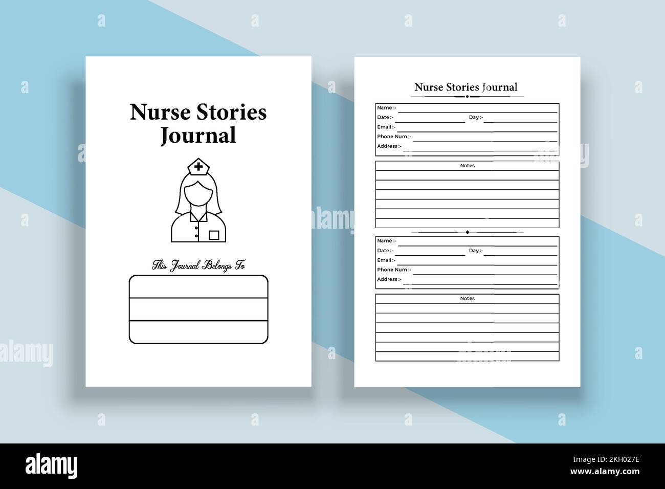 Nurse stories journal KDP interior. Nurse information tracker and short ...