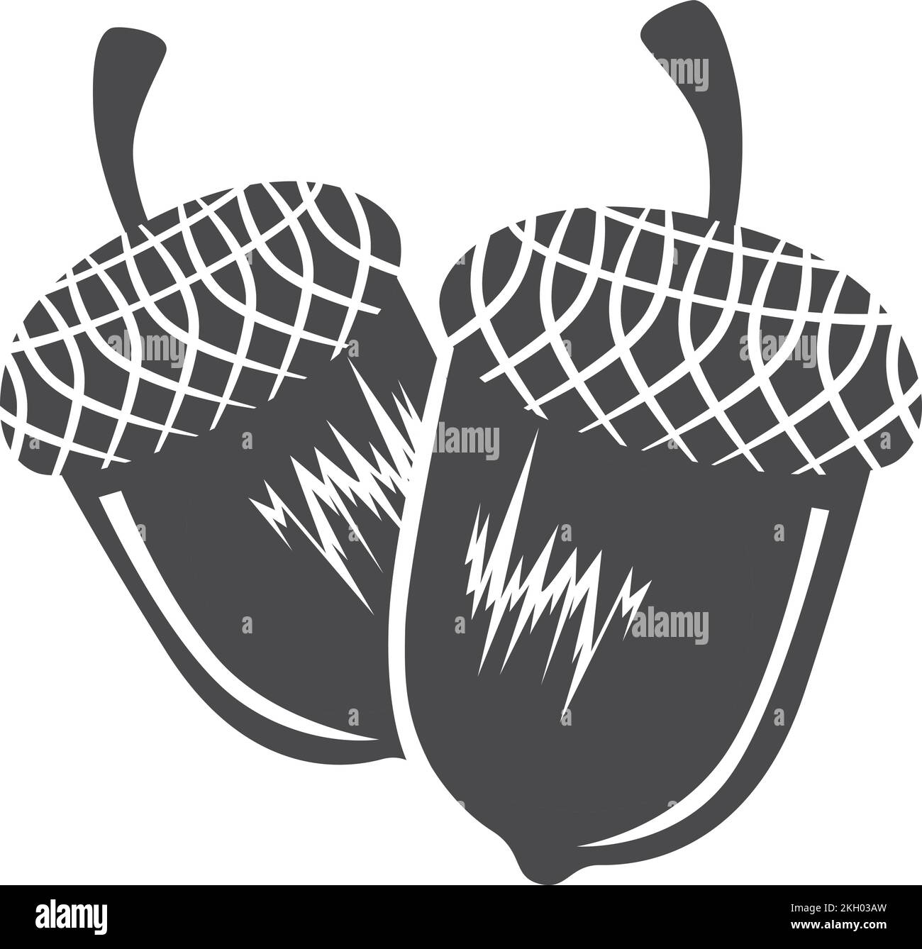 Black acorn icon. Forest tree seed sign Stock Vector Image & Art - Alamy