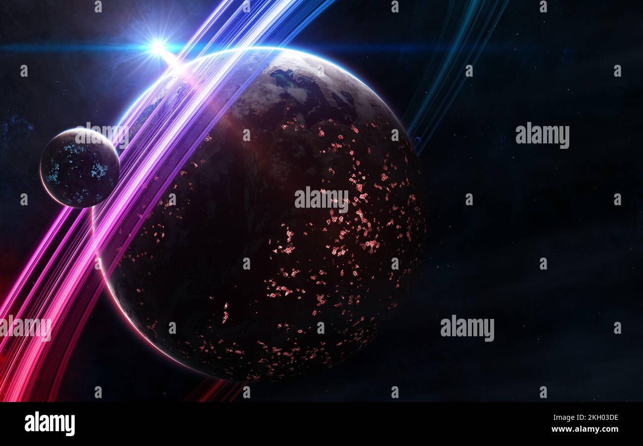Deep space planets Stock Photo - Alamy
