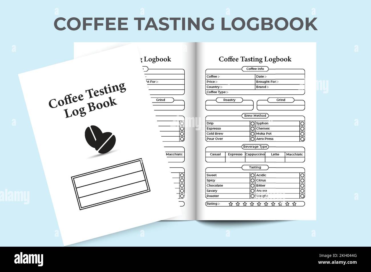 Coffee information log book KDP interior. Coffee taste and beverage ...