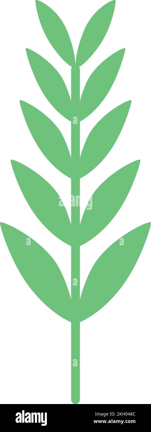 Green crop symbol. Cereal seed ear icon Stock Vector Image & Art - Alamy