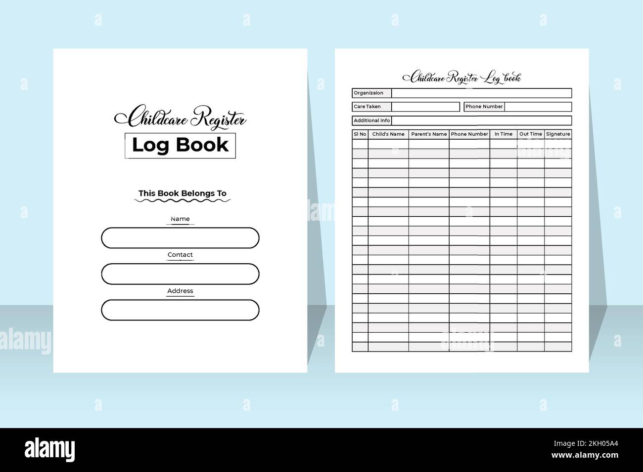 Childcare register log book hi-res stock photography and images - Alamy