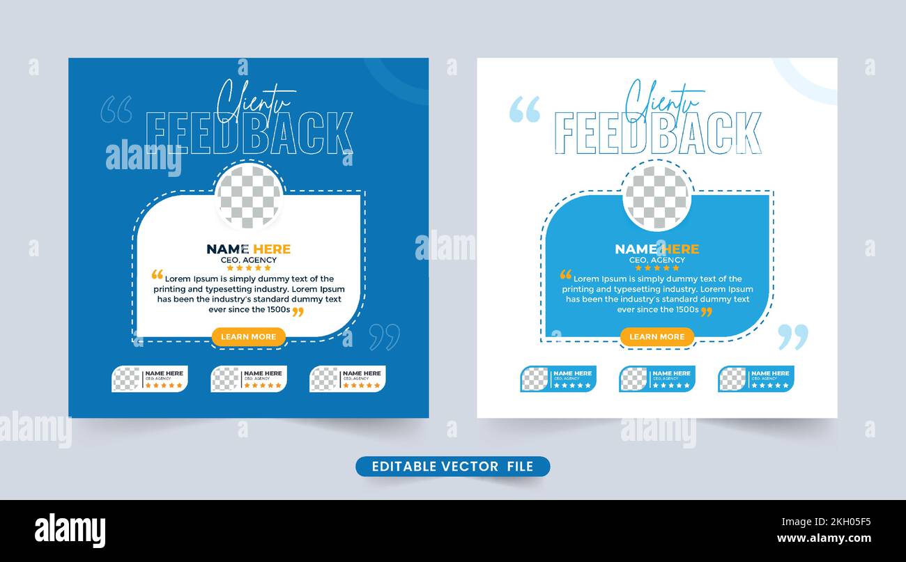 Customer feedback review or testimonial with rating section. Customer ...